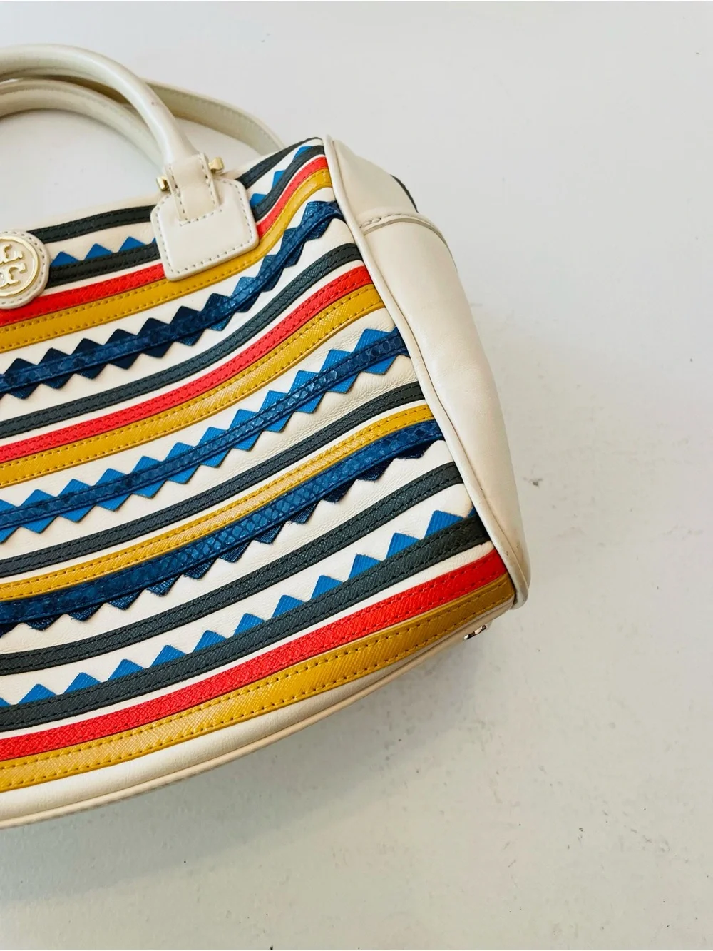 Tory Burch | Bags | Tory Burch Zig Zag Middy Handbag Satchel | Poshmark